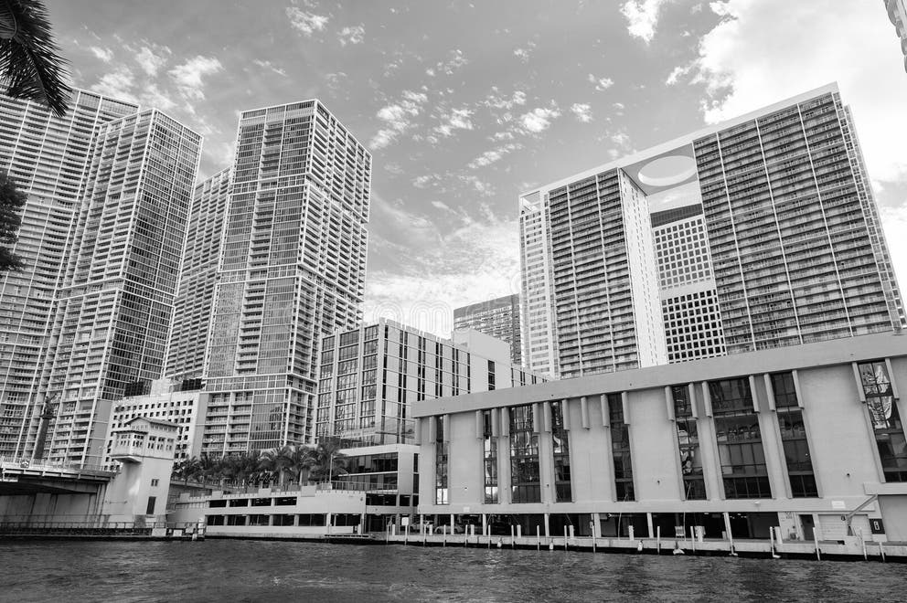 Miami Metropolis with Skyscraper Architecture at Daylight. Image of ...