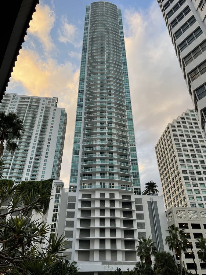 Miami at night stock image. Image of brickell, miami - 238465035