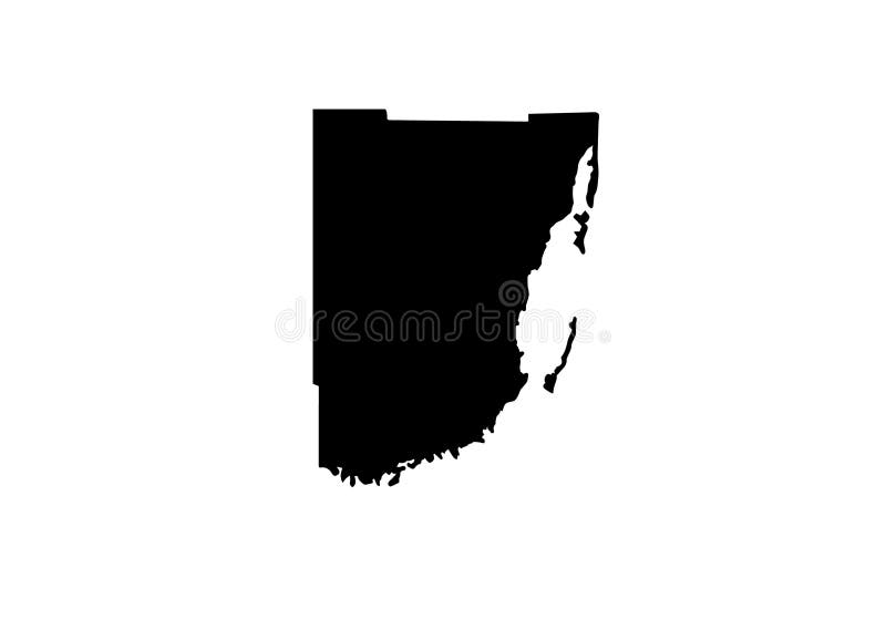 Miami Outline Map City Shape FLorida USA Stock Vector - Illustration of ...