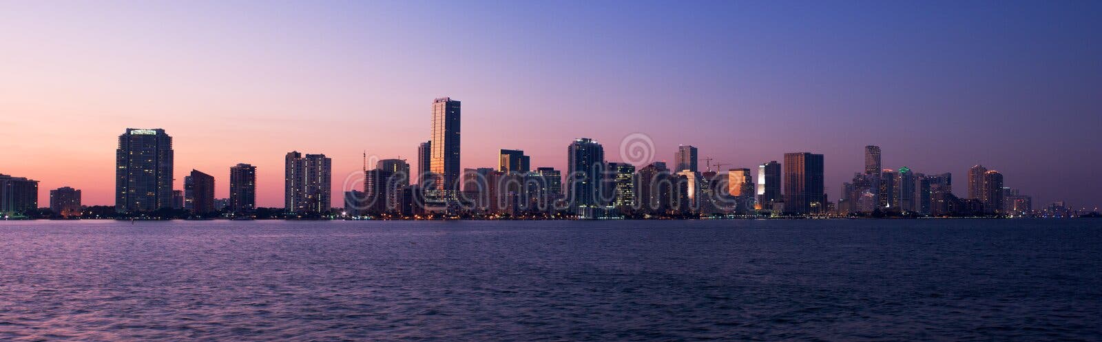 Miami Skyline stock image. Image of skyscraper, attraction - 1326953