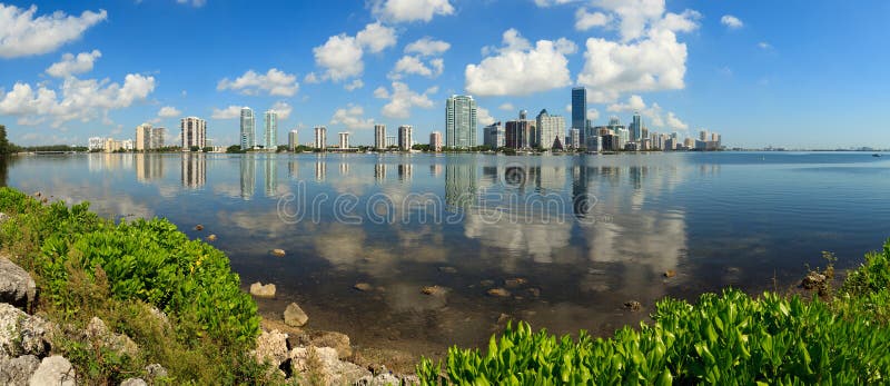 Miami Panoramic Skyline stock photo. Image of panoramic - 16075614