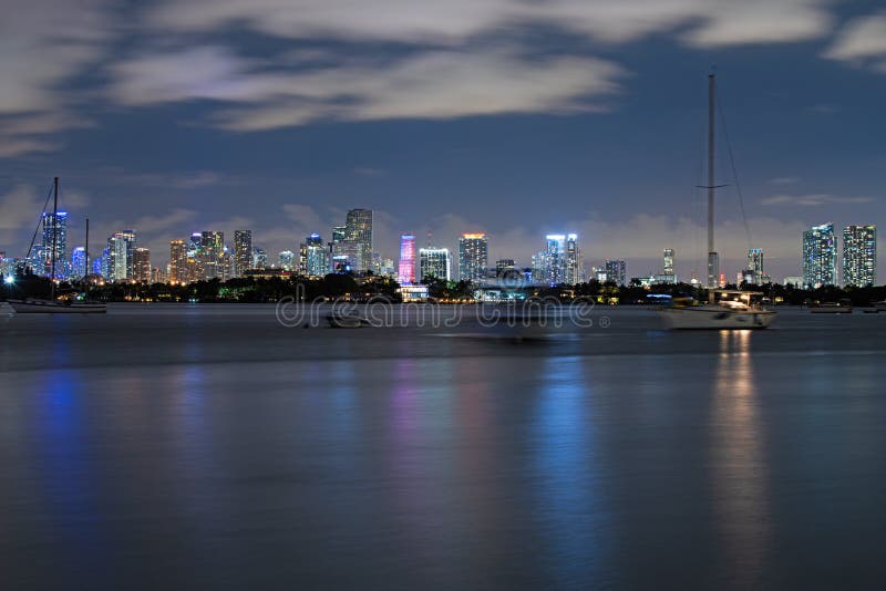 Miami. Panoramic View of Miami Skyline and Coastline. Stock Photo ...