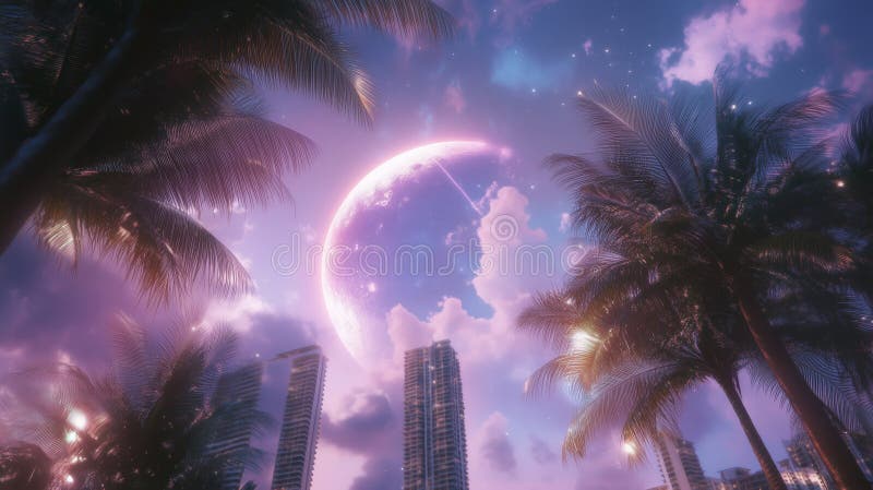Miami pink stock image. Image of summer, island, pink - 381789863