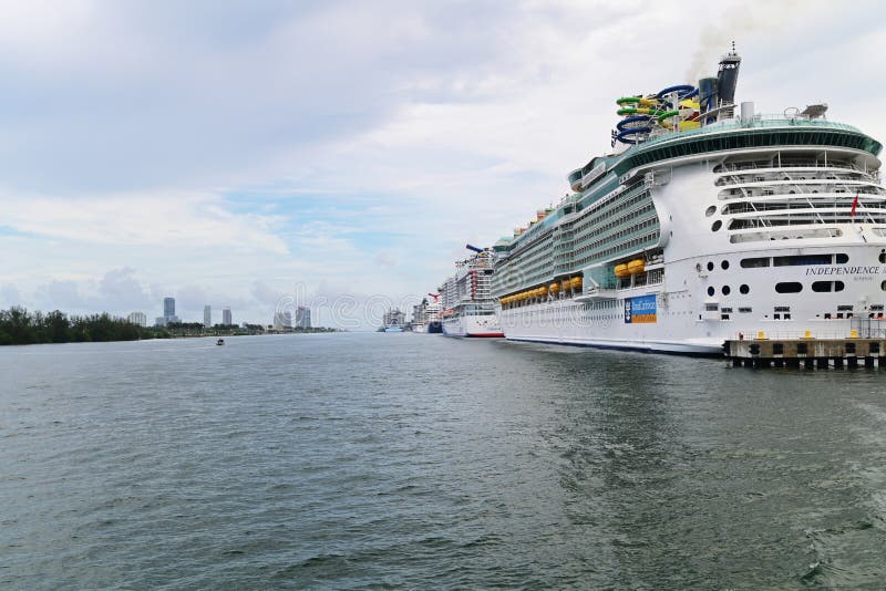 Miami Port One of the Biggest Passenger Port in USA Editorial ...