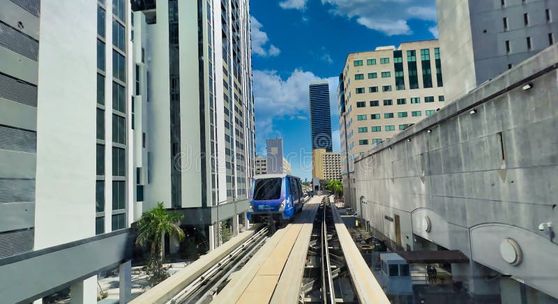 Miami Rail Public Transport Stock Photo - Image of speed ...