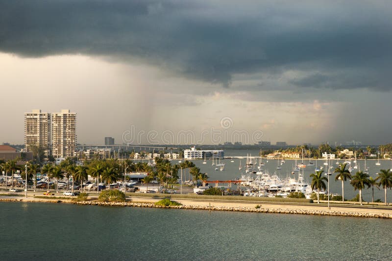 Miami Rainy Sky stock photo. Image of rainy, america - 93098028