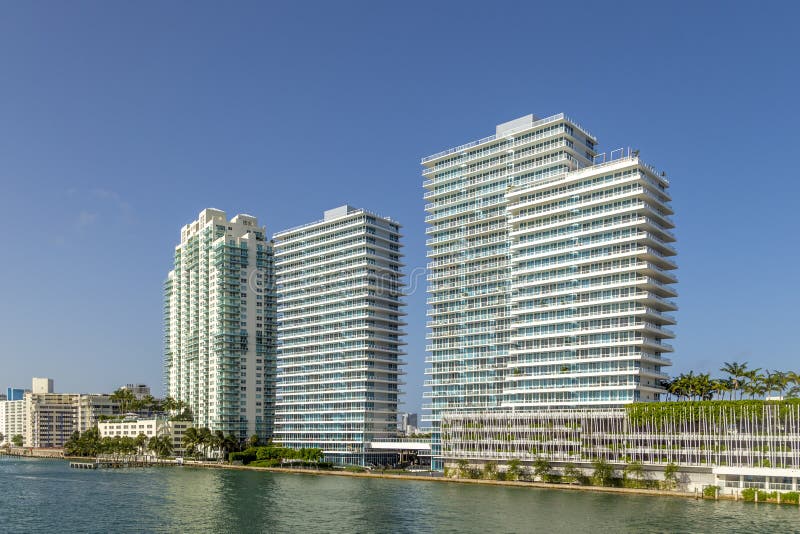 Miami skyline at daytime editorial photo. Image of panorama - 262034751