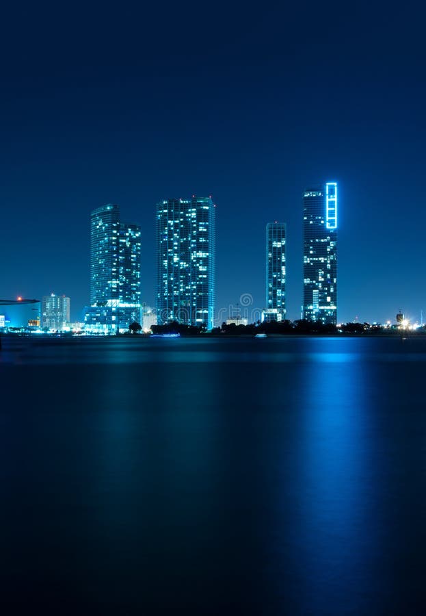 Miami Skyline stock image. Image of florida, office, ocean - 684257