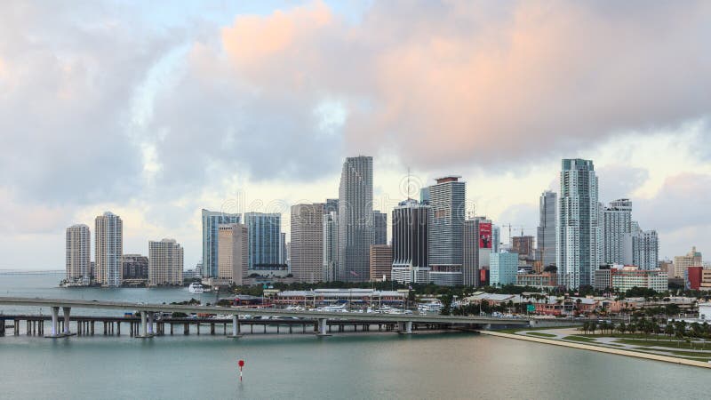 Miami Skyline editorial photography. Image of rise, view - 52670647