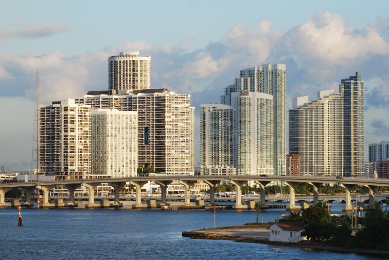 Miami Skyscrapers stock photo. Image of city, modern - 13837598