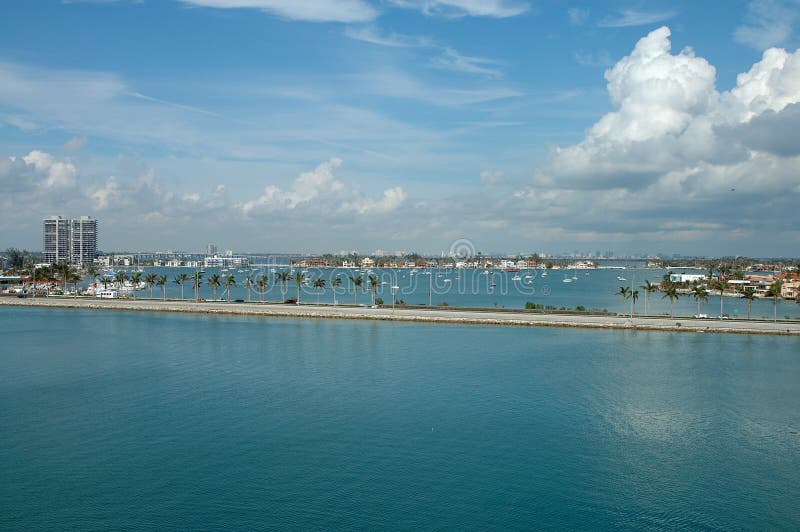 Miami during summertime stock photo. Image of inlet, miami - 8087690