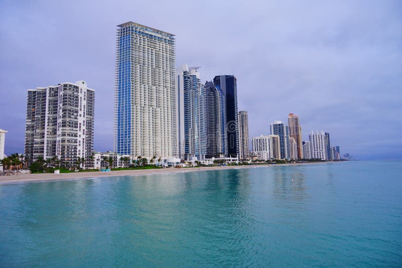 Miami sun rise stock photo. Image of district, design - 128632032