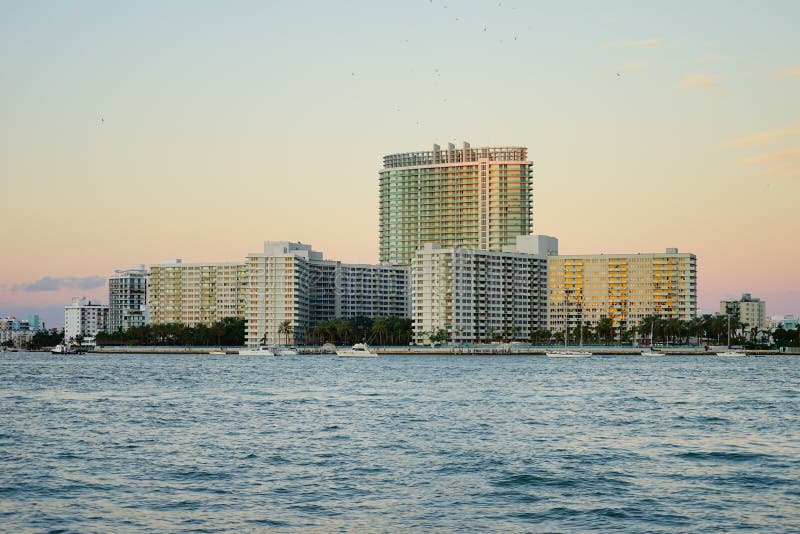 Miami sun set stock photo. Image of american, apartment - 105130100