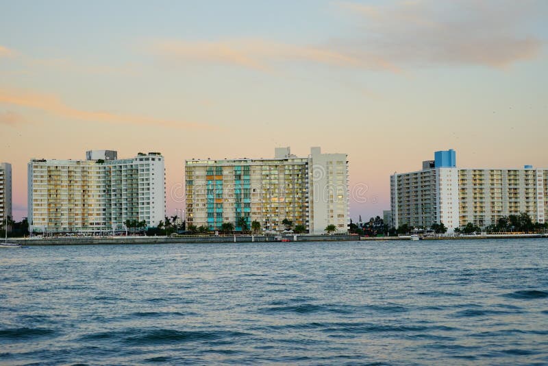 Miami sun set stock photo. Image of american, beach - 105130038