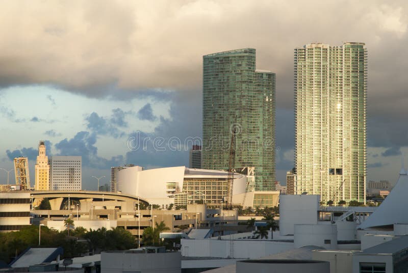 Miami Sunrise Reflections stock image. Image of view - 113162137
