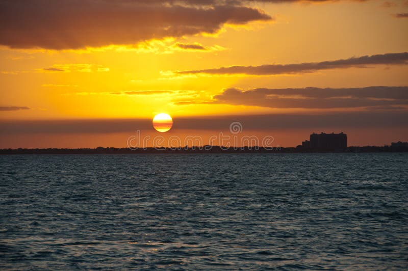 Miami sunset stock image. Image of boats, ocean, golden - 14043687