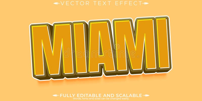 Miami Text Effect, Editable Beach and Vibrant Customizable Font Style ...