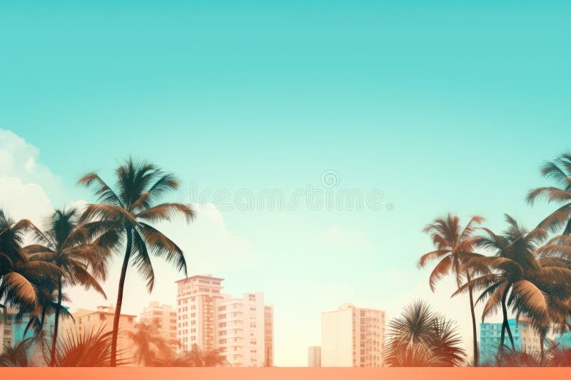 Miami Themed Background Large Copy Space - Stock Picture Backdrop Stock ...