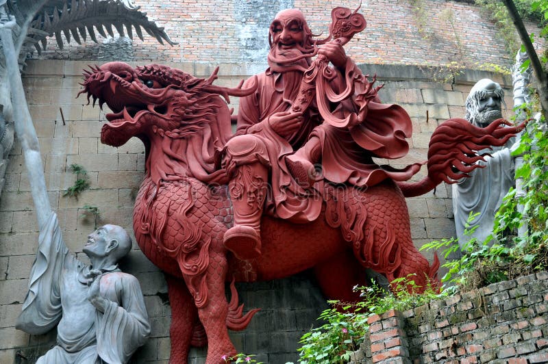 Mianyang, China: Sheng Shui Buddhist Temple Stock Photo - Image of 17th ...