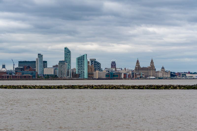 Miasto Liverpool Linia Horyzontu Obraz Stock - Obraz złożonej z widok ...