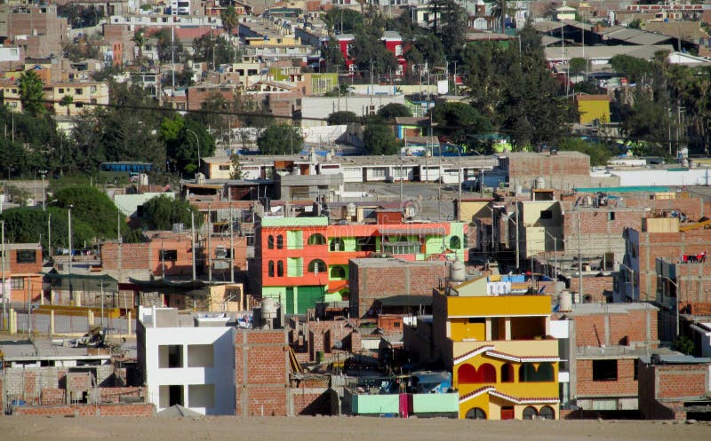 Miasto slamsy w Peru obraz editorial. Obraz złożonej z janela - 78168265