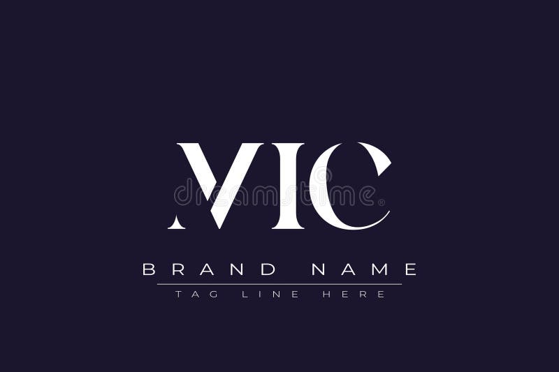 MIC Abstract Letter Logo Design Stock Vector - Illustration of brand ...