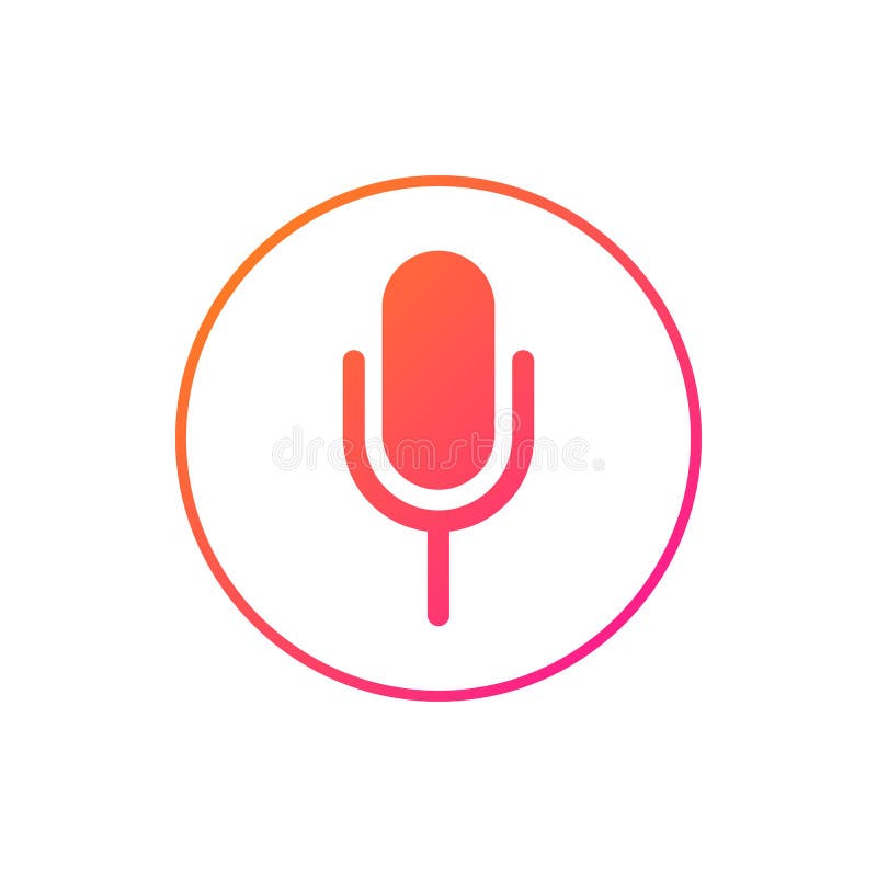 Mic Button, Smart Speaker, Personal Assistant Ai Stock Vector ...