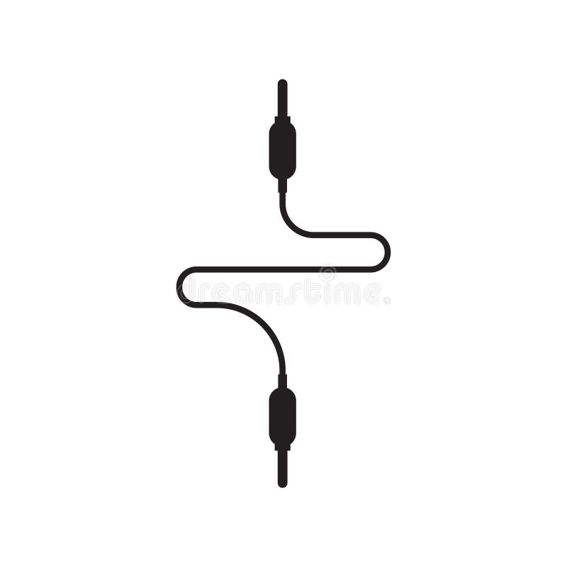 Mic cable icon vector stock vector. Illustration of audio - 304224210