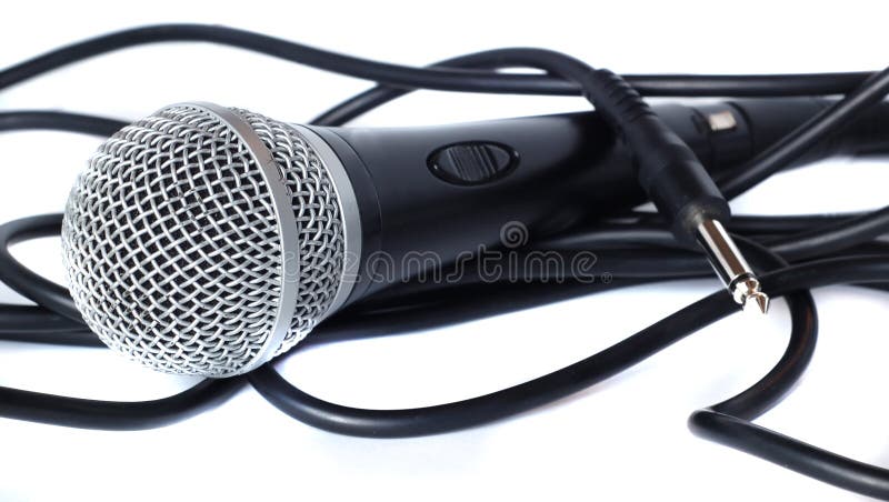 Mic and Cable spool stock image. Image of broadcast, inch - 1900649