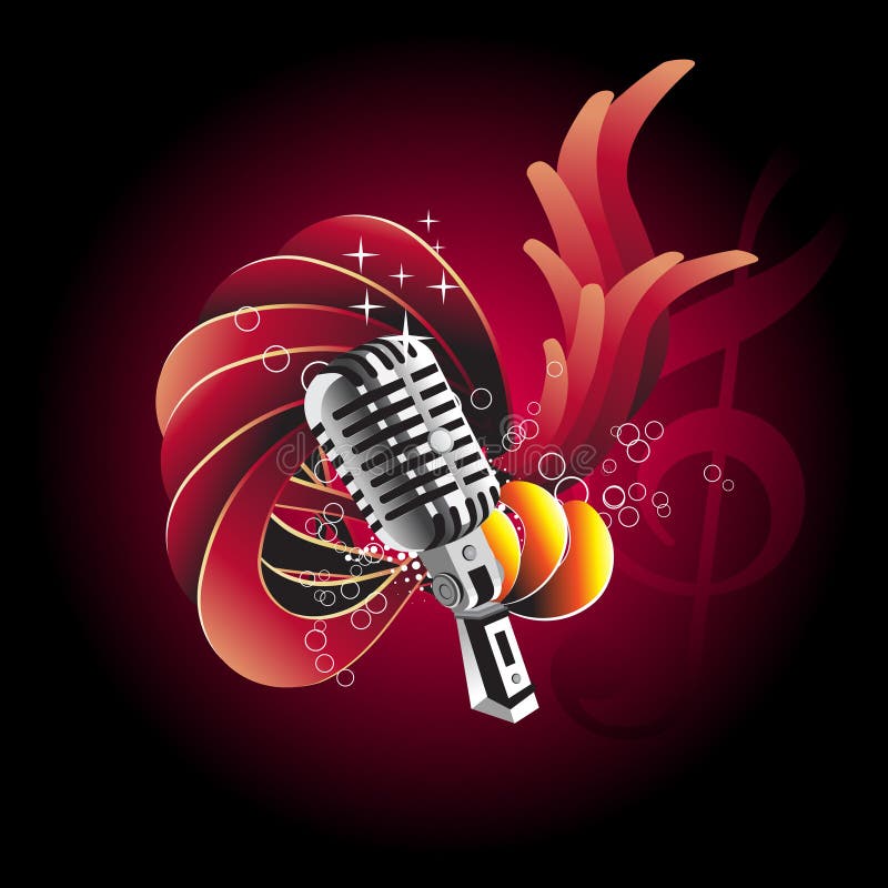 Vector Artistic Mic Background Stock Vector - Illustration of abstract ...