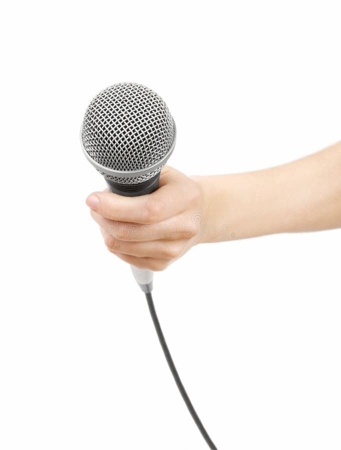 Woman S Hand Holding a Microphone Stock Image - Image of karaoke, sound ...