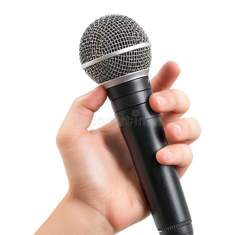 Mic in Hand on Transparent Background - Ai Generated Stock Illustration ...