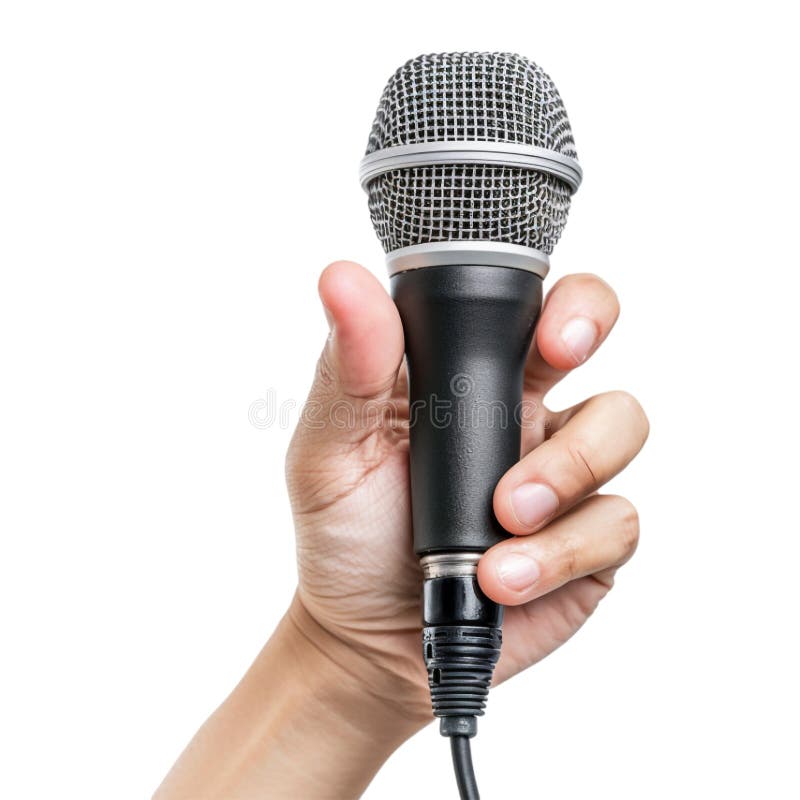 Mic in Hand on Transparent Background - Ai Generated Stock Illustration ...