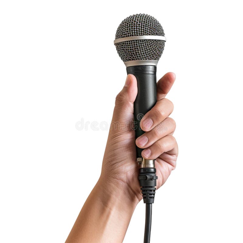 Mic in Hand on Transparent Background - Ai Generated Stock Illustration ...