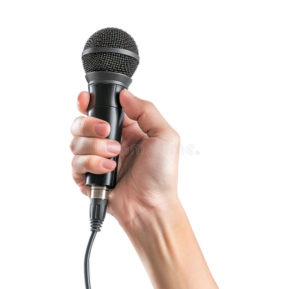 Mic in Hand on Transparent Background - Ai Generated Stock Illustration ...