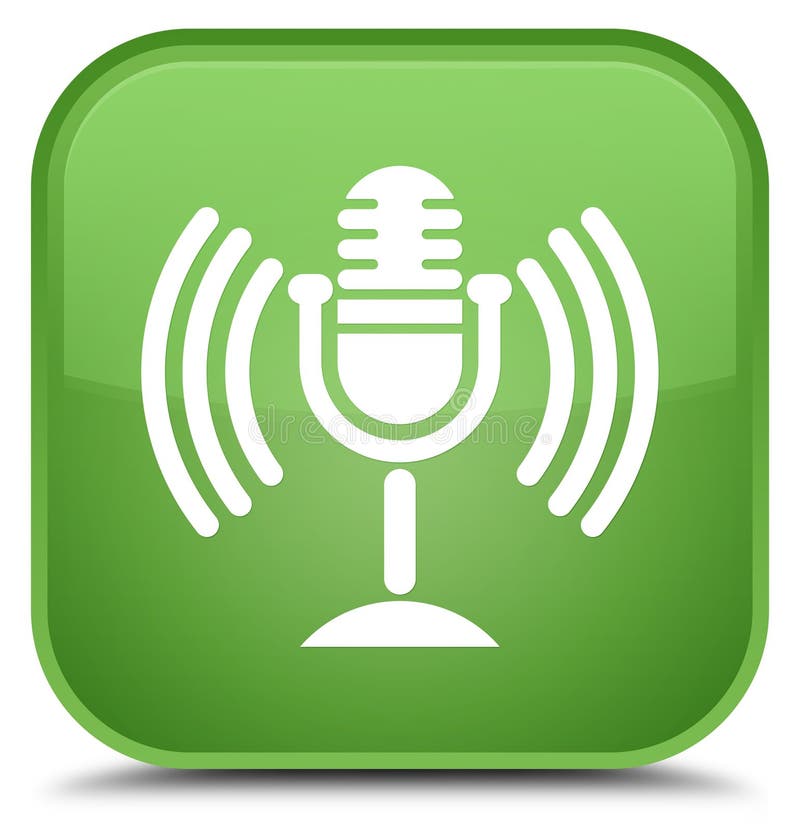 Mic Icon Special Soft Green Square Button Stock Illustration ... Mic Icon Special Soft Green Square Button Stock Illustration ...