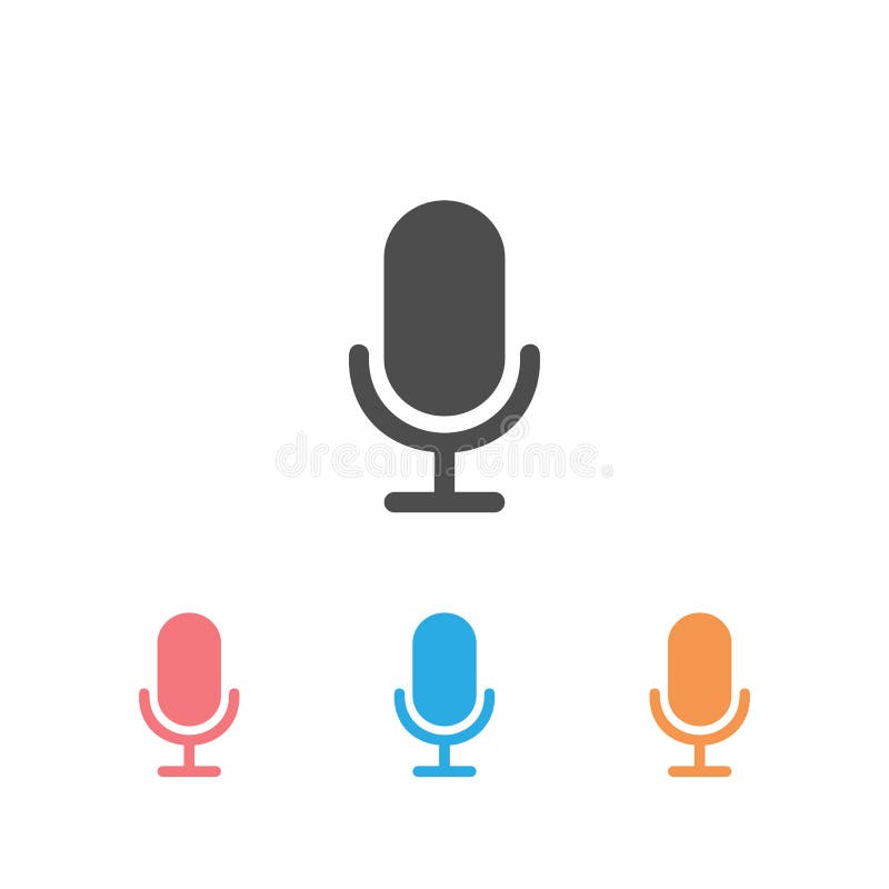 Mic Icon Set Vector. Mic Vector Graphic Stock Vector - Illustration of ...