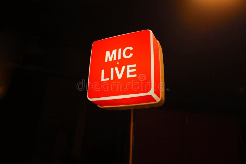 Mic Live Scoreboard in TV Studio Stock Photo - Image of operator, news ...