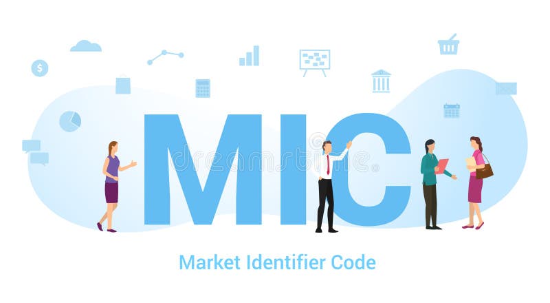 Mic Market Identifier Code Concept with Big Word or Text and Team ...