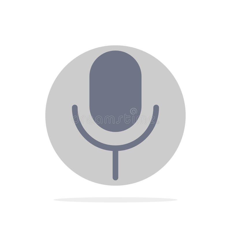 Mic, Microphone, Basic, Ui Abstract Circle Background Flat Color Icon ...