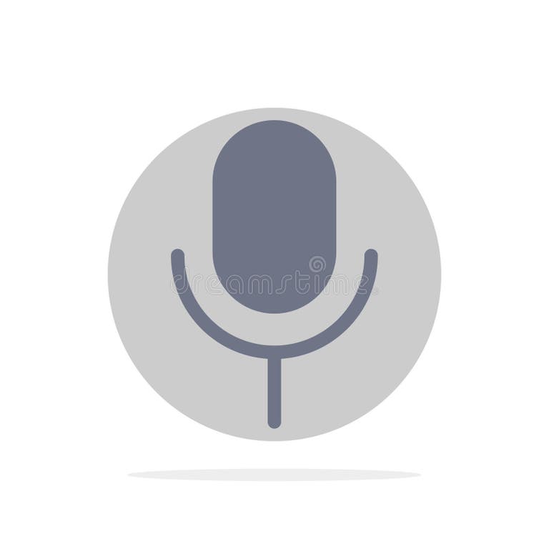 Mic, Microphone, Basic, Ui Abstract Circle Background Flat Color Icon ...