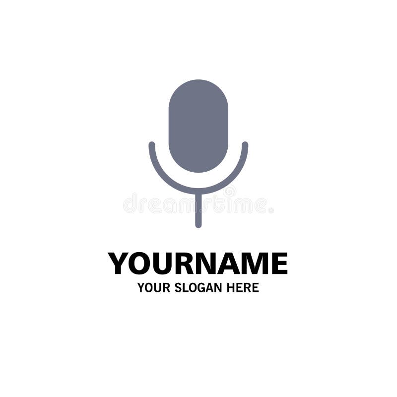 Mic, Microphone, Basic, Ui Business Logo Template. Flat Color Stock ...