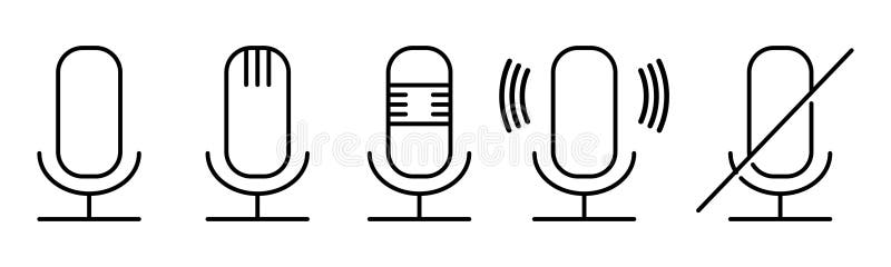 Muted Mic Icon Stock Illustrations – 690 Muted Mic Icon Stock ...
