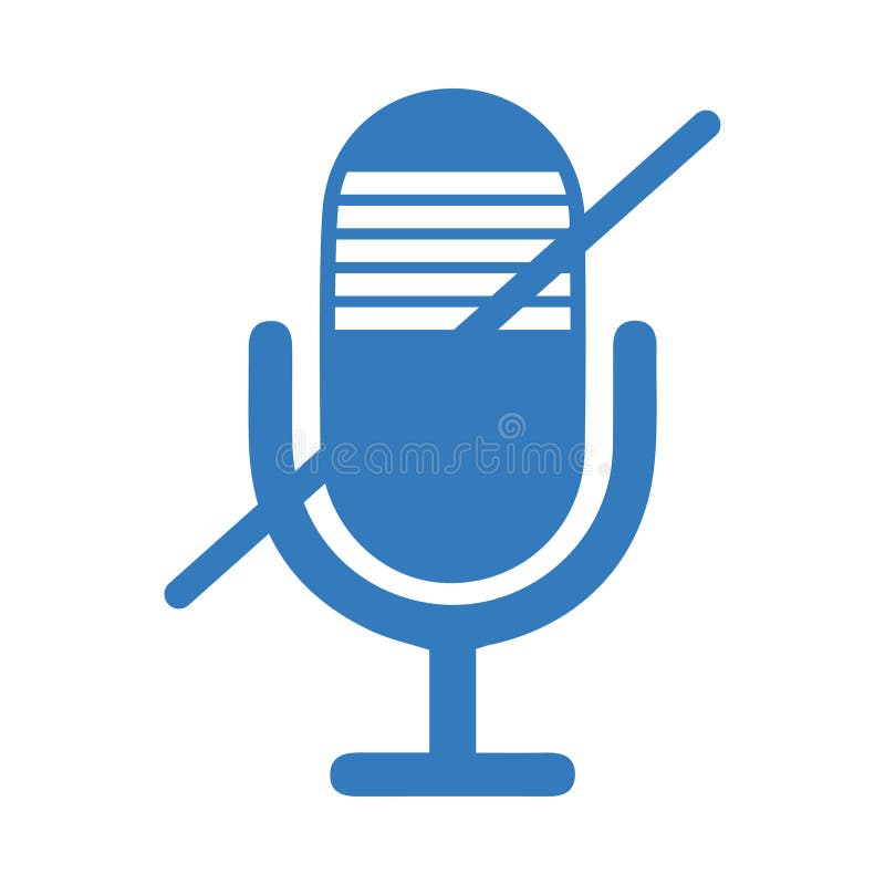 Mic, Mute, Cross, Sign, Sound, Audio, Mute Mic Icon Stock Vector ...