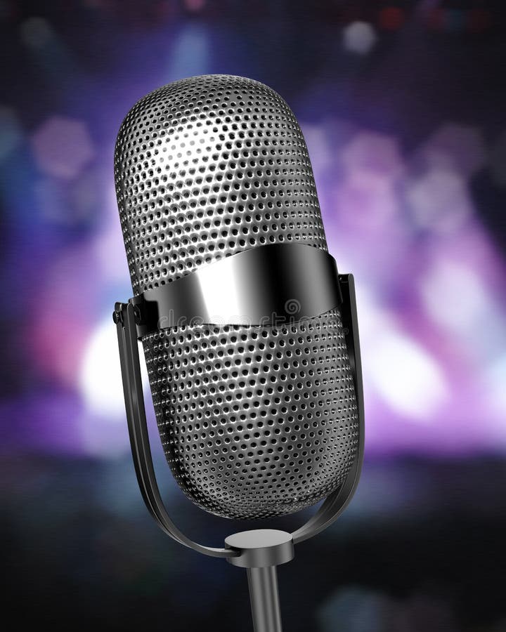 Concert stage with mic stock image. Image of performer - 10023161
