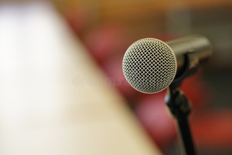 Mic in Small Classroom at School Stock Image - Image of mike ...