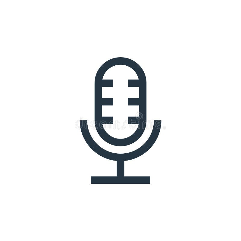 Mic Vector Icon. Mic Editable Stroke. Mic Linear Symbol for Use on Web ...