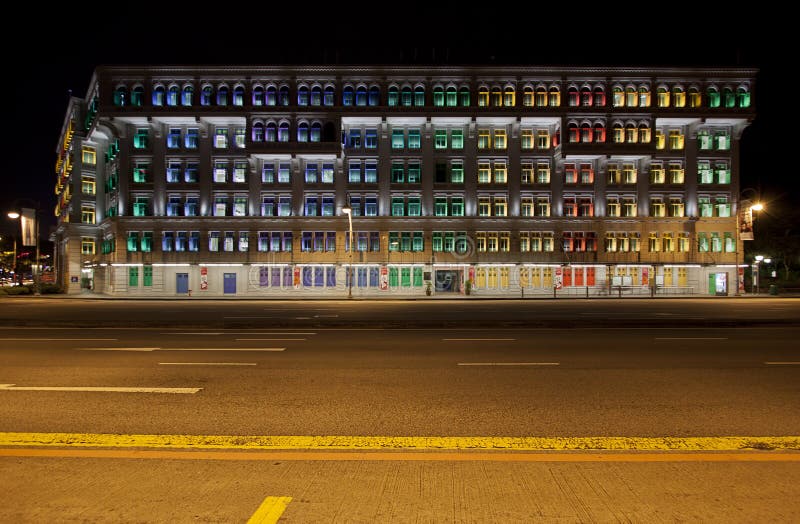 MICA Building in Singapore at Night Editorial Image - Image of window ...