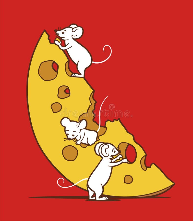 Cartoon Mouse Eating Cheese Stock Illustrations – 917 Cartoon Mouse ...
