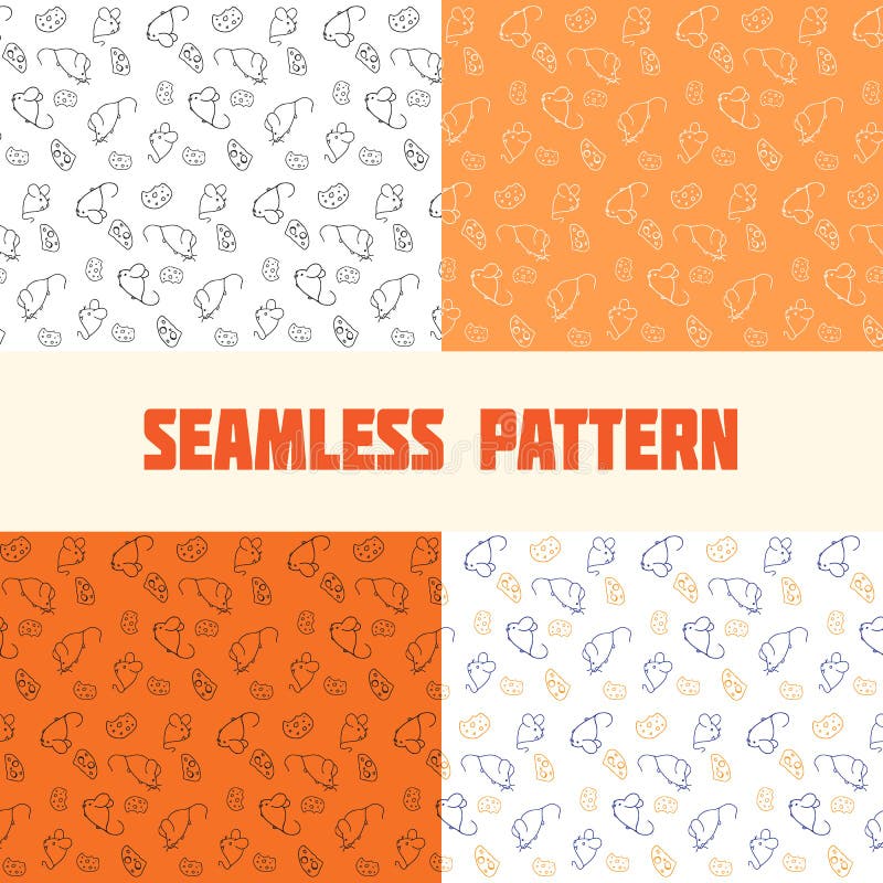 Cartoon Animal Seamless Patterns Stock Vector - Illustration of texture ...